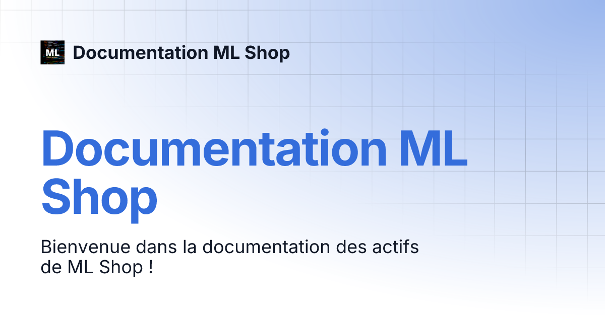 Documentation ML Shop | Documentation ML Shop